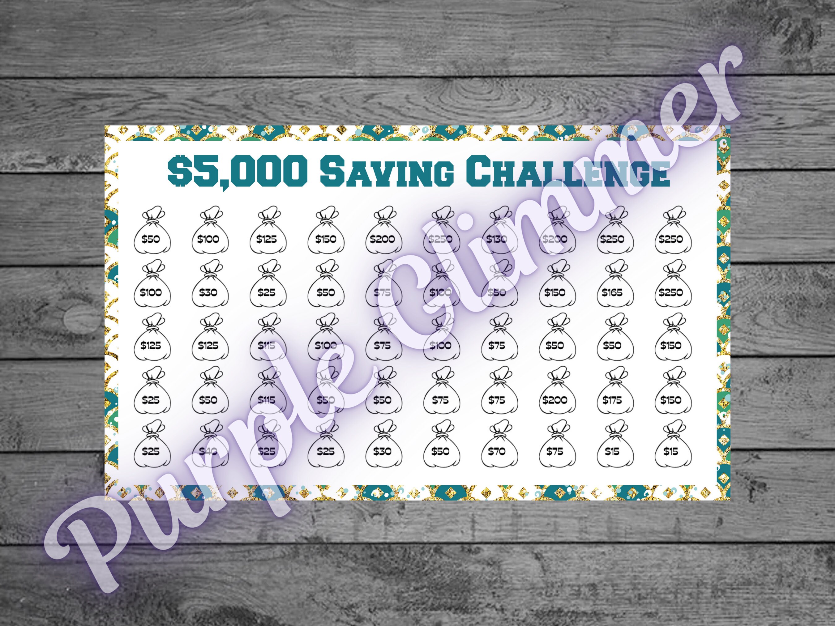 PRINTABLE Savings Challenge Tracker Bundle 2 Budgeting - Etsy