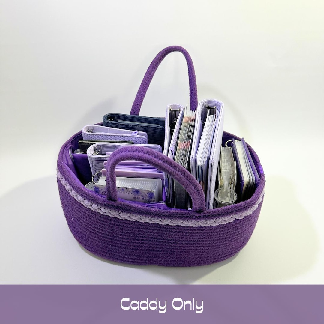 Purple Rope Cash Budgeting Caddy: Wipeable Organizer With Velcro ...