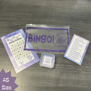 Bingo Savings Challenge Lilac Glitter Cash Envelopes Savings Challenge ...