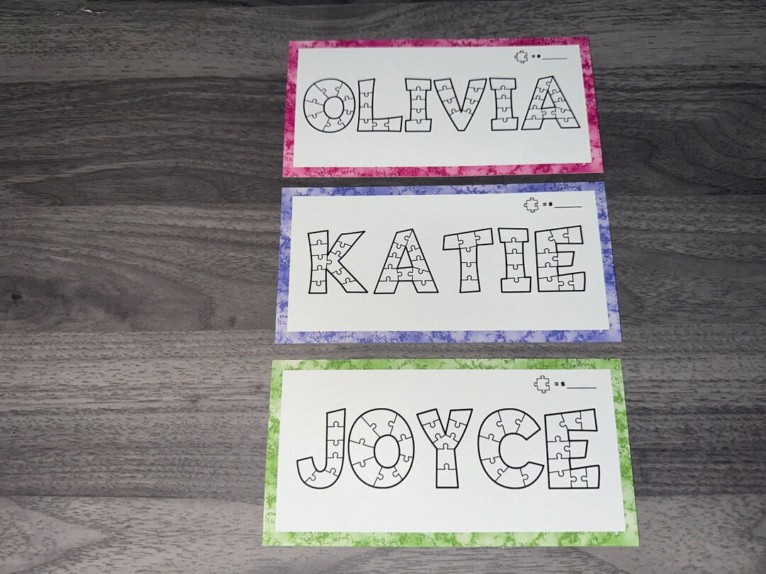 Personalized Jigsaw Savings Challenge: Custom Budget Tracker - Etsy