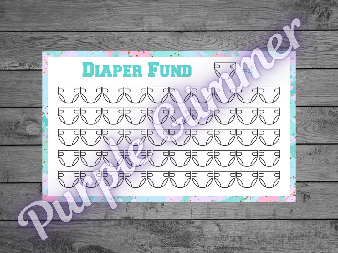 Printable Diaper Fund Savings Tracker: Baby Budget Challenge (PDF) - Etsy