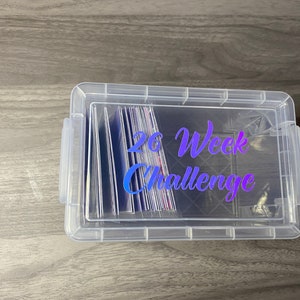 100 Envelope Challenge Box Box and Tracker ONLY - Etsy