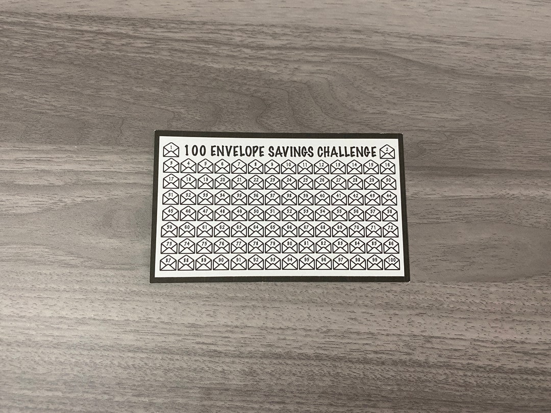 100 Envelope Challenge Tracker ONLY || Budgeting || Money Challenges ...
