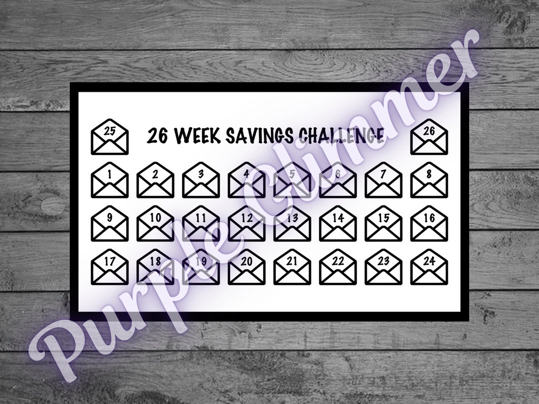 PRINTABLE 26 Envelope Savings Challenge Tracker Budgeting Money ...