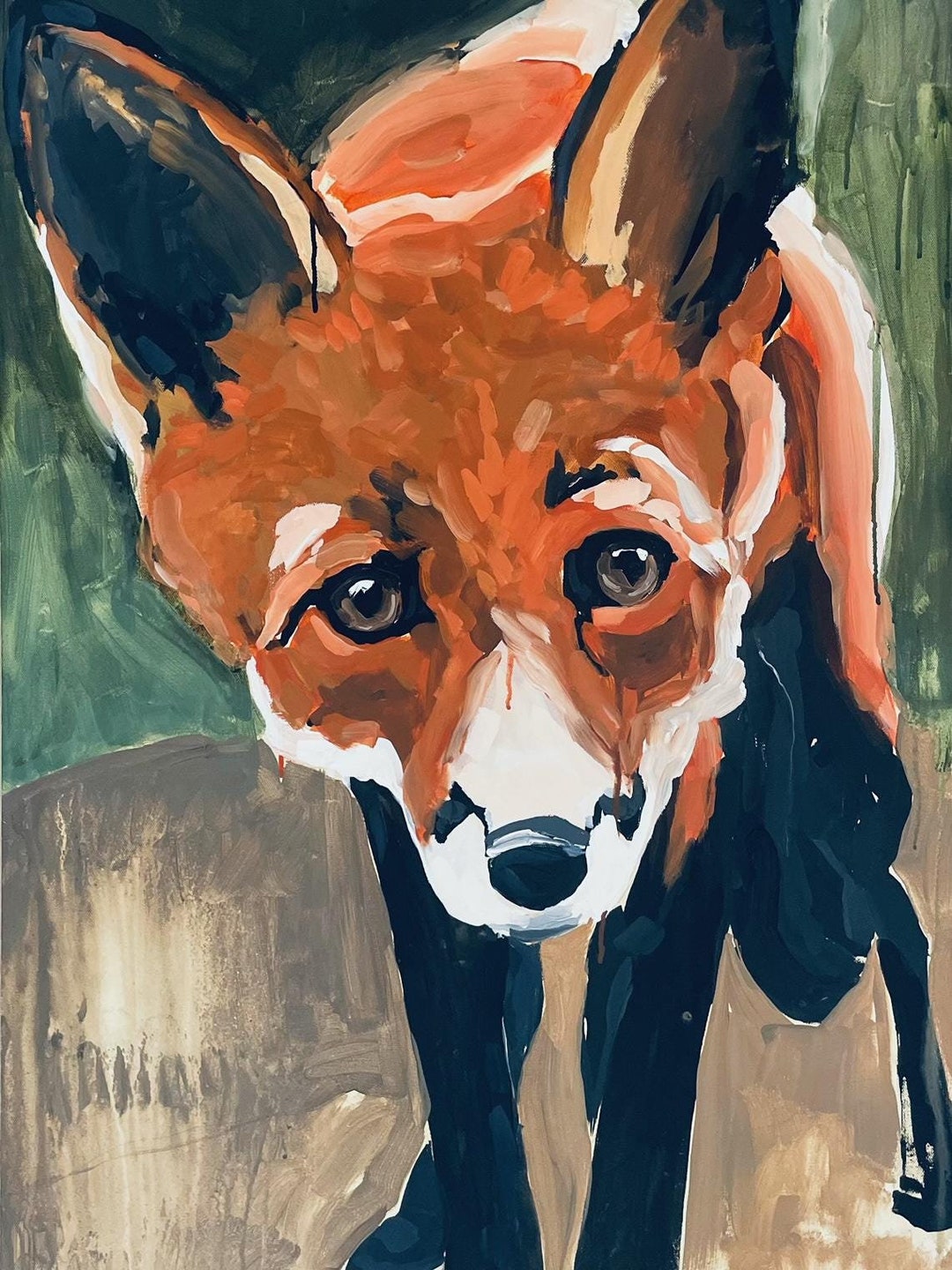 Curious Fox 16x20 Art Print, Fox Painting, Fox Artwork, Wildlife Art - Etsy
