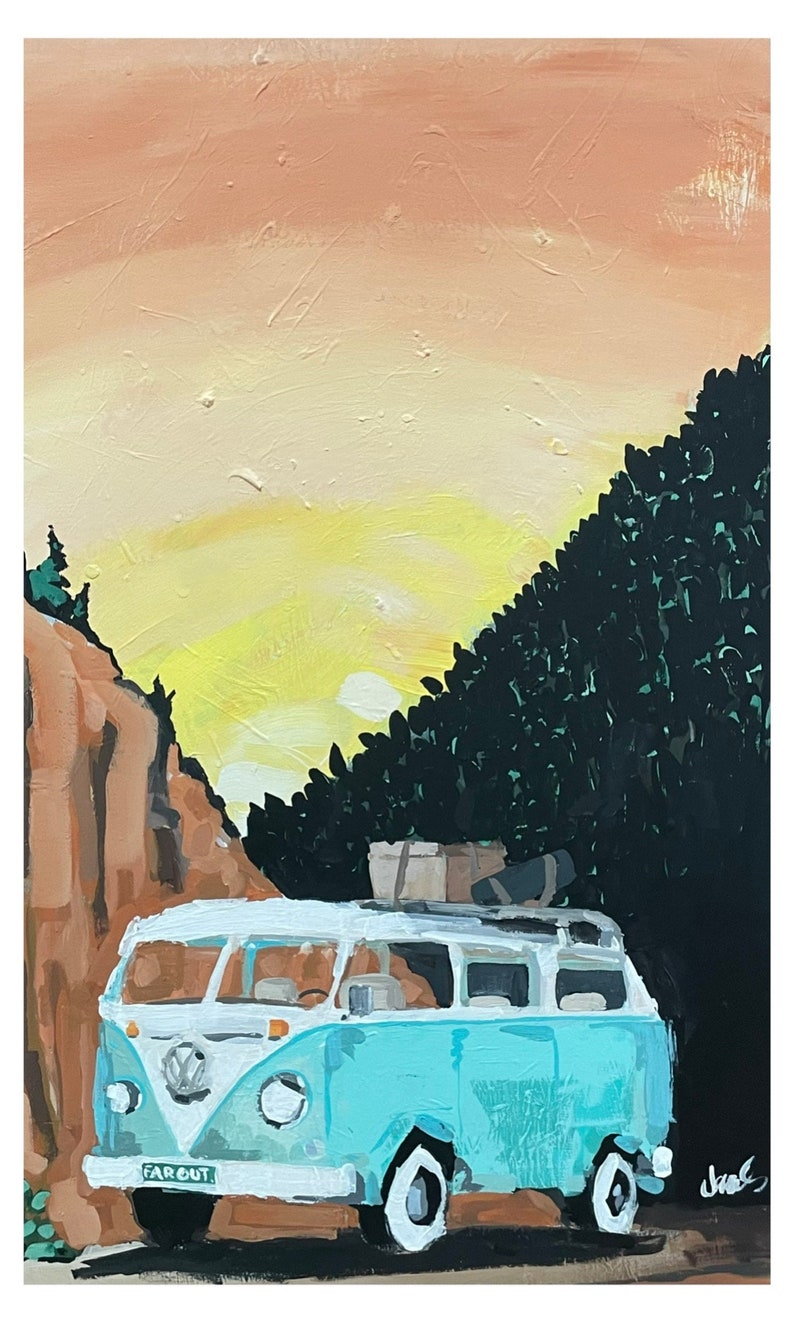 Far Out Art Print, Van Art, Van Art Print, Van Life, Local Art ...