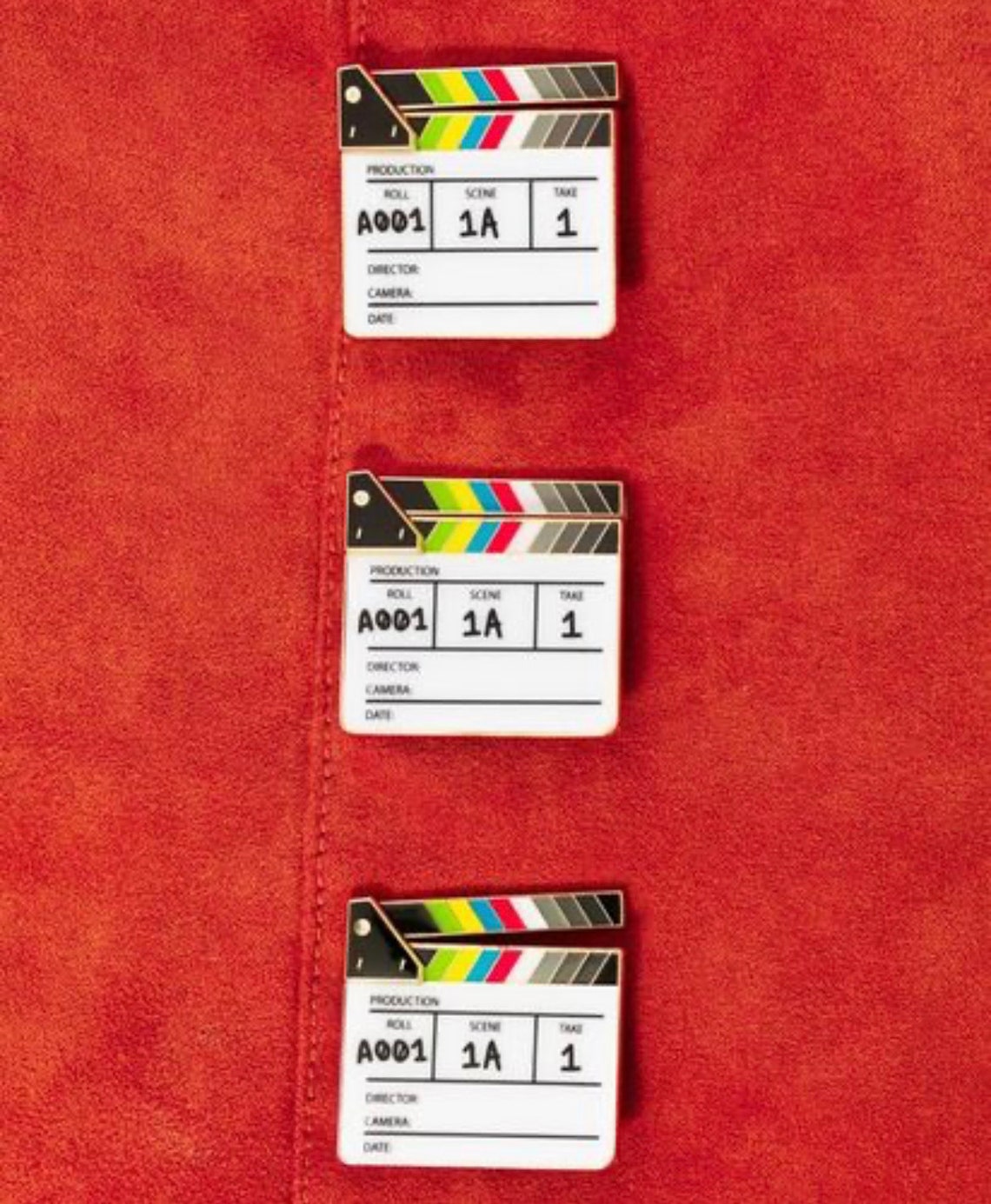 INTERACTIVE Film Clapperboard Enamel Pin MOVABLE Movie | Etsy