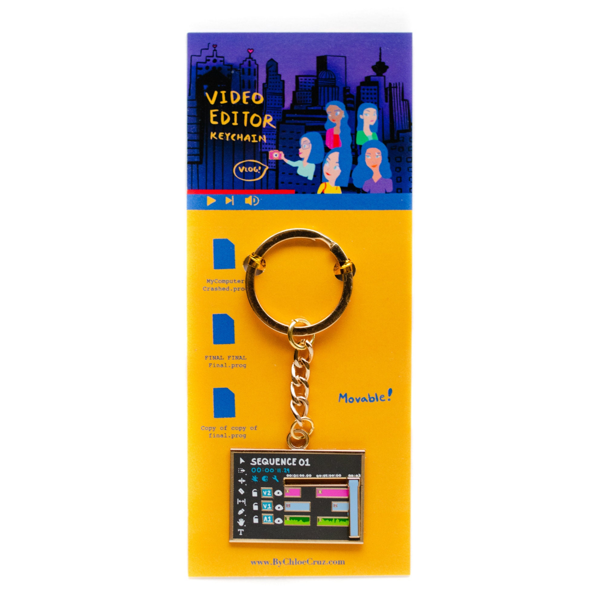 Video Editor Timeline Movable Keychain by Chloe Cruz | Etsy
