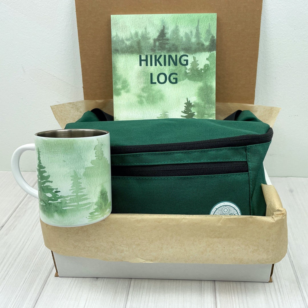 Hikers Gift Box, Hiking Log Book, Fanny Pack, and Matching Hiking Mug ...