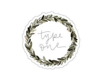 Enneagram Type 1 Sticker One Decal Laptop, Water Bottle, Journal ...