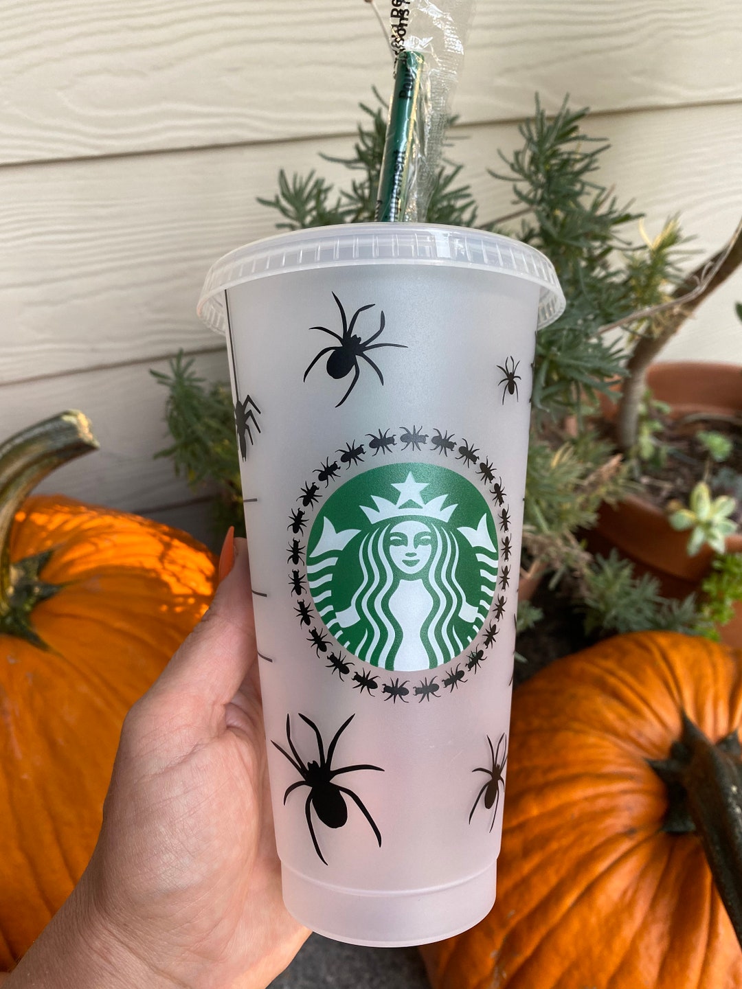 Halloween Spiders Starbucks Cup Personalized - Etsy