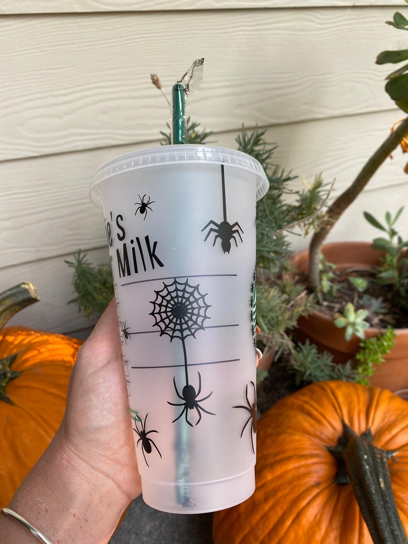 Halloween Spiders Starbucks Cup Personalized - Etsy