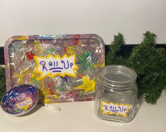 Ashtrays Roll Up Nostalgic Rolling Tray Set Art & Collectibles ...