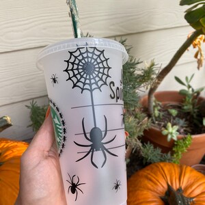 Halloween Spiders Starbucks Cup Personalized - Etsy