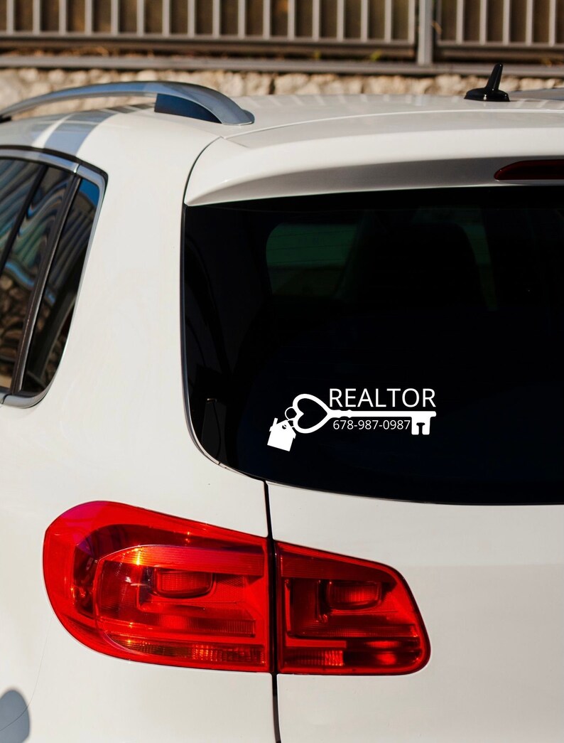 Realtor Decal Realtor Car Decal Realtor Sticker Real - Etsy