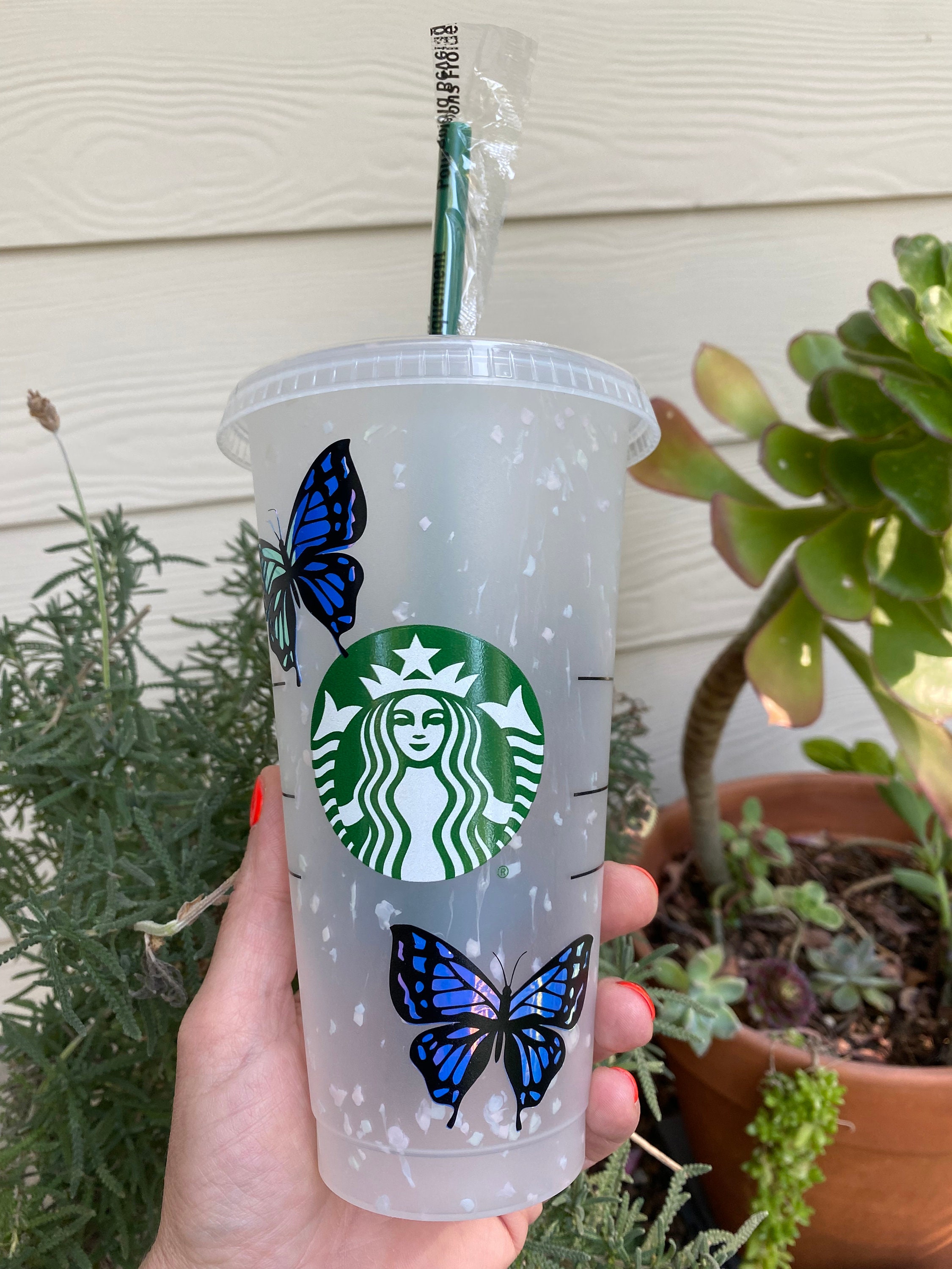 Color Changing Butterfly Starbucks Cup | Etsy
