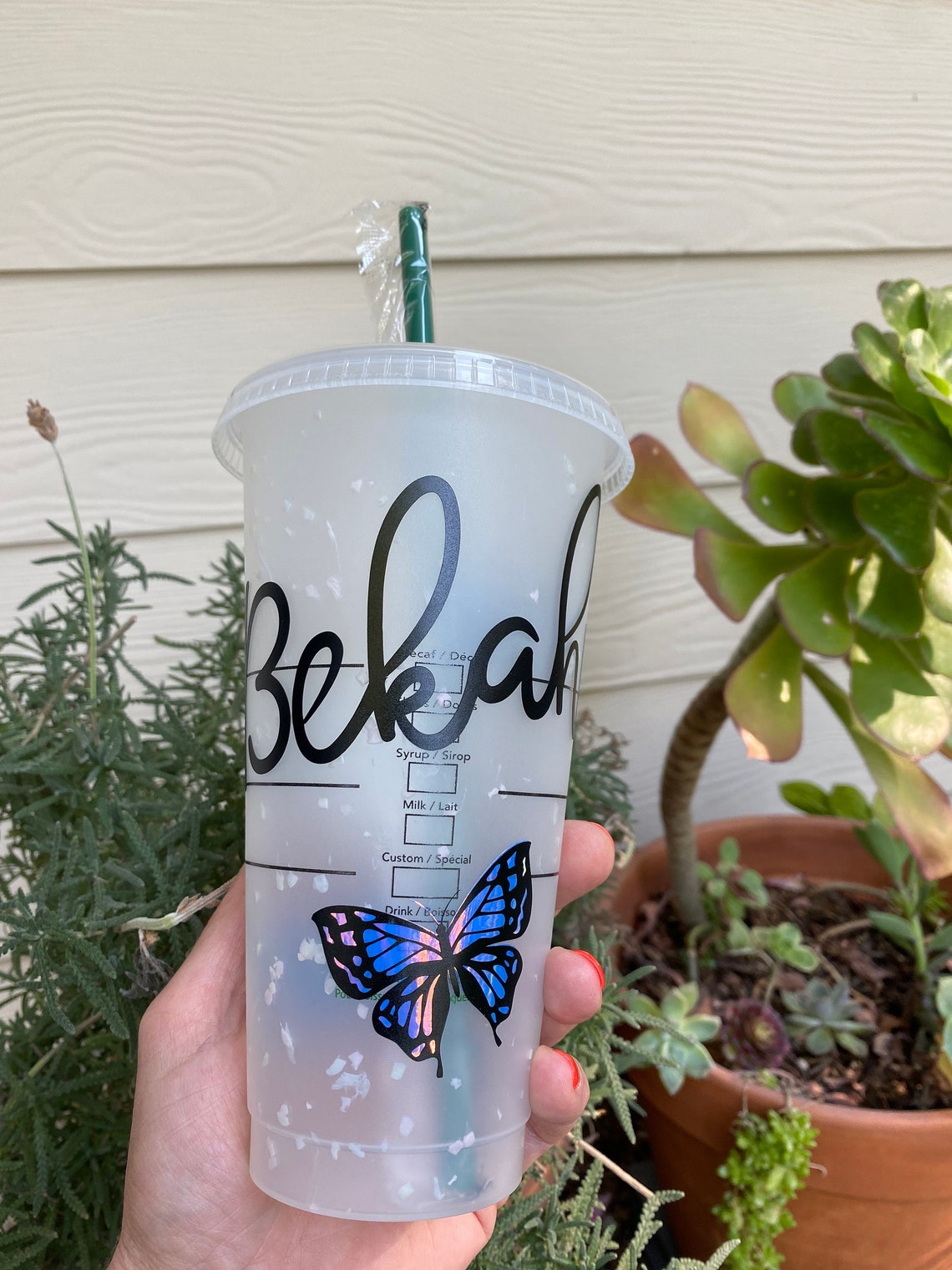 Color Changing Butterfly Starbucks Cup | Etsy
