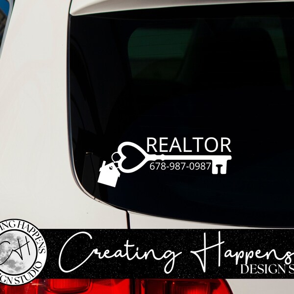 Realtor Car Decal - Etsy