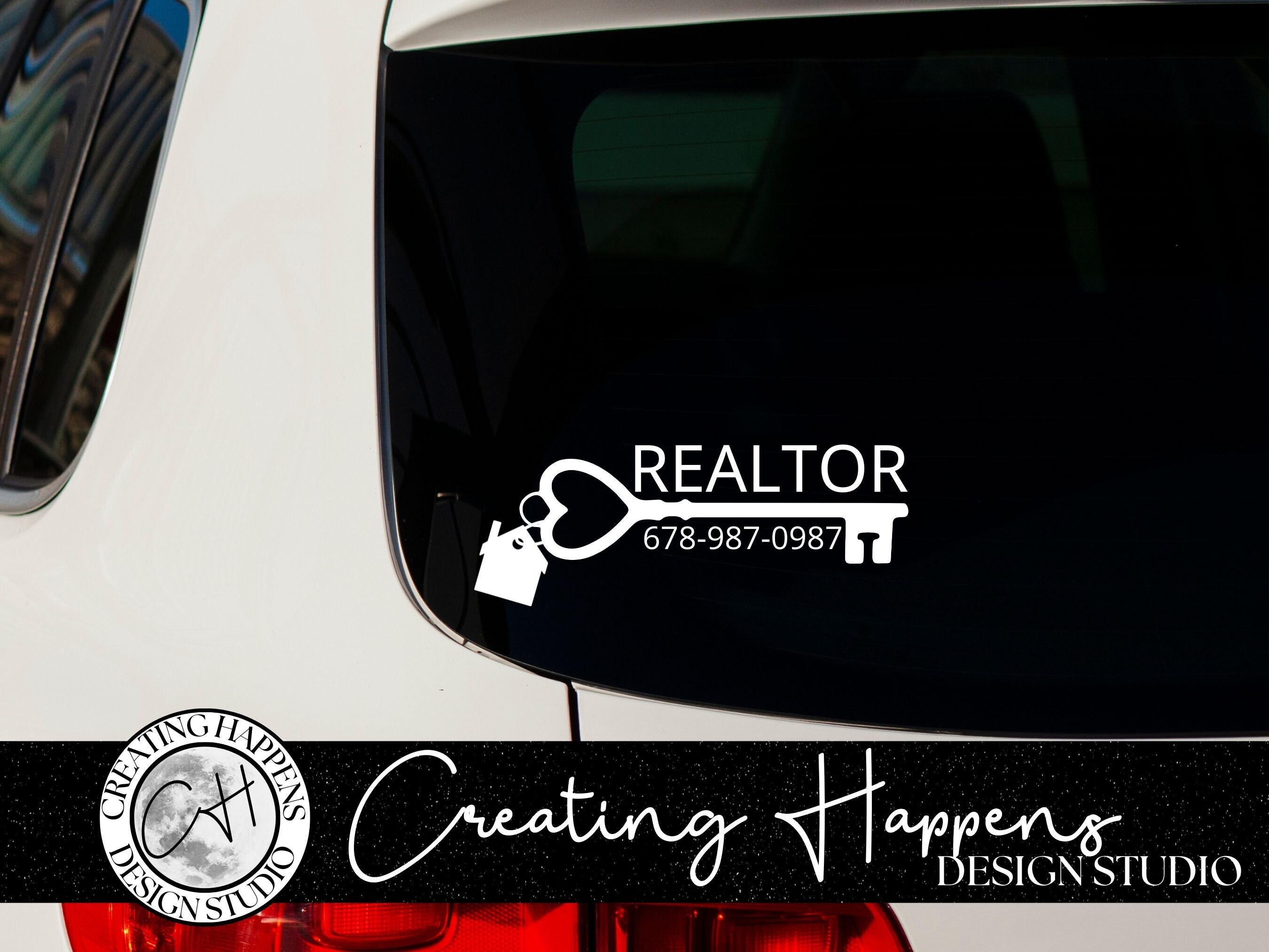 Realtor Decal Realtor Car Decal Realtor Sticker Real - Etsy