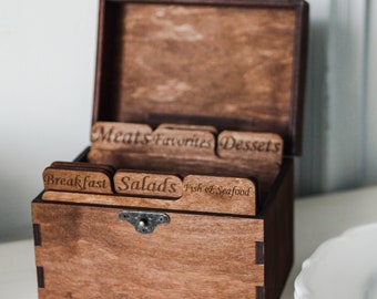 Rustic Recipe Box | Etsy