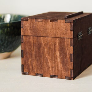 Recipe Box With Dividers Wood Recipe Box Recipe Box and | Etsy