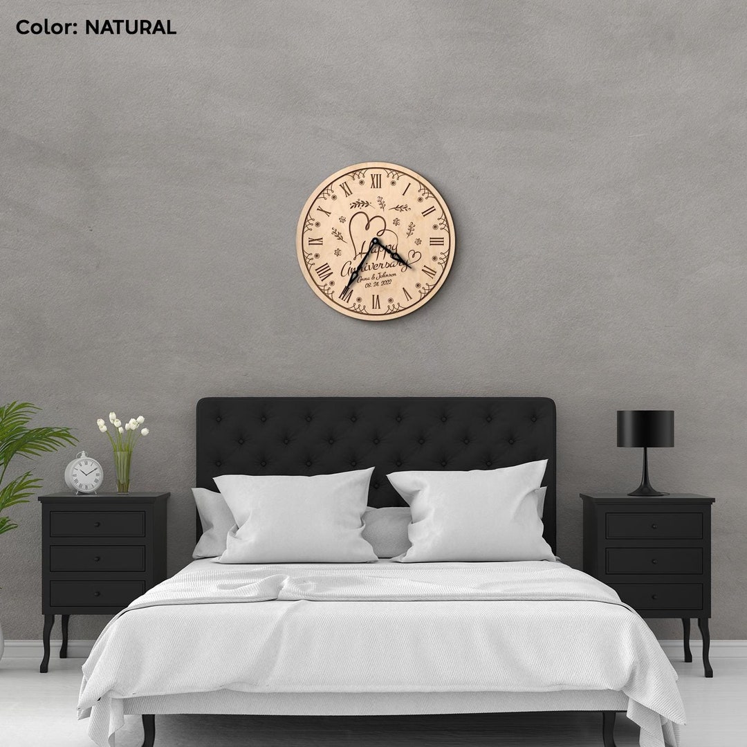 Wedding Clock Personalized, Custom Name Clock, Anniversary Wall Clock, Wedding Gift Clock ...