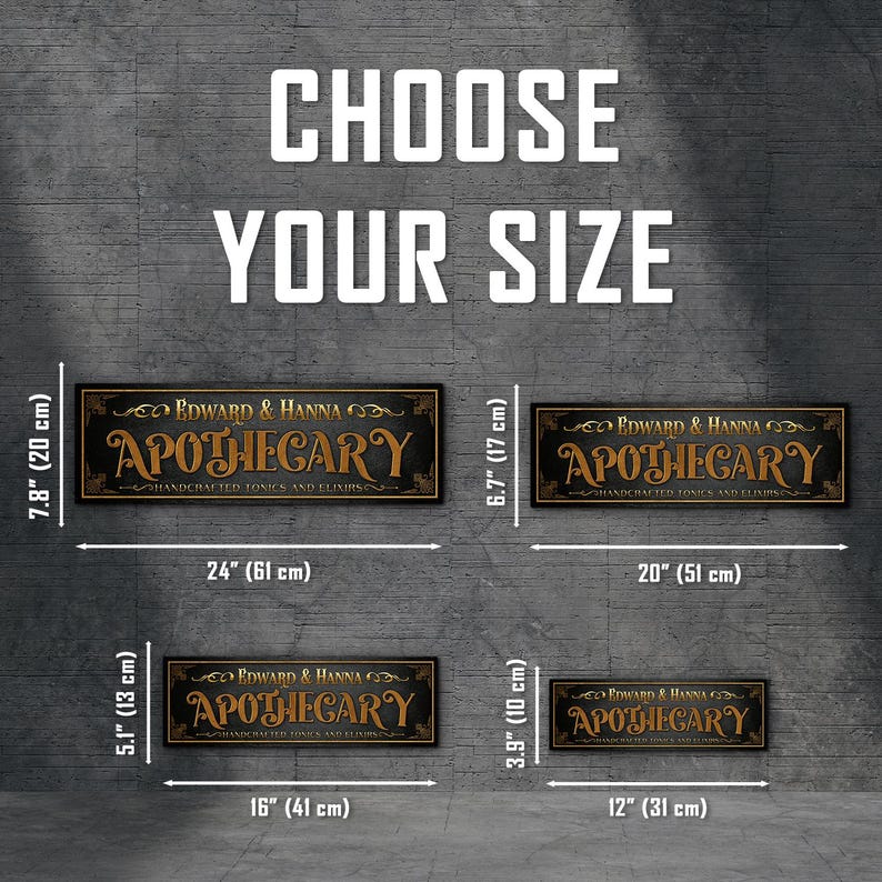 Custom Apothecary Sign, Apothecary Shops Plaque, Pharmacy Sign ...