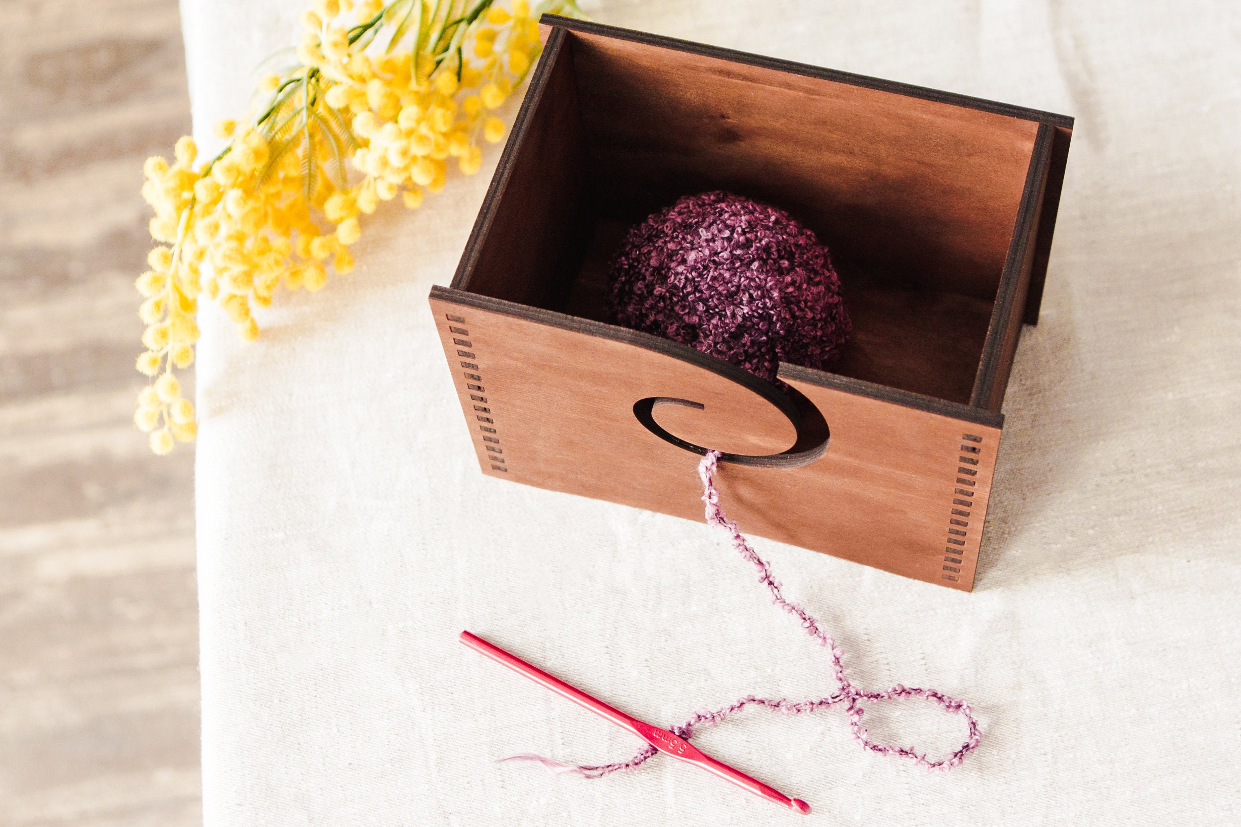 Yarn Box Yarn Bowl Wood Knitting Bowl Wood Mothers Day Gift - Etsy Canada