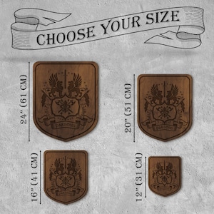 Custom Family Crest Sign, Family Crest Plaque, Coat of Arms Plaque ...