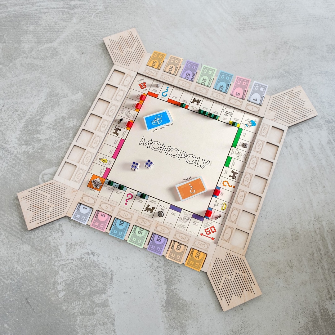 Monopoly Board Organizer Monopoly Money Holder Monopoly - Etsy