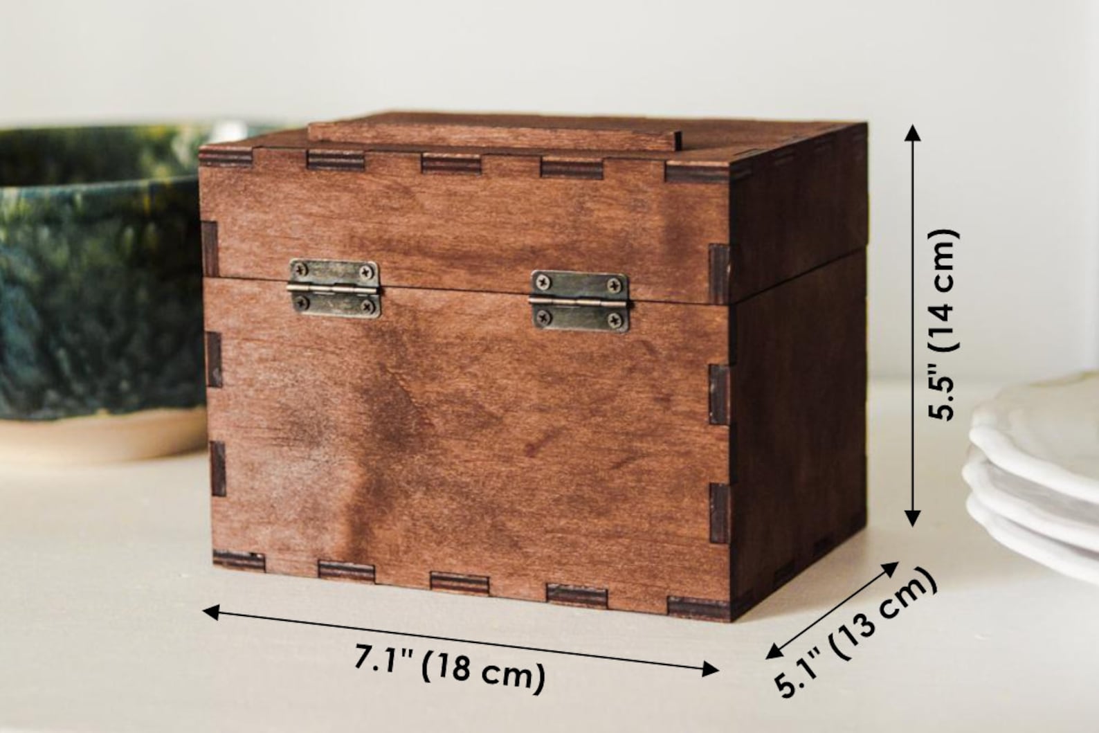 Recipe Box With Dividers Wood Recipe Box Recipe Box and - Etsy Canada