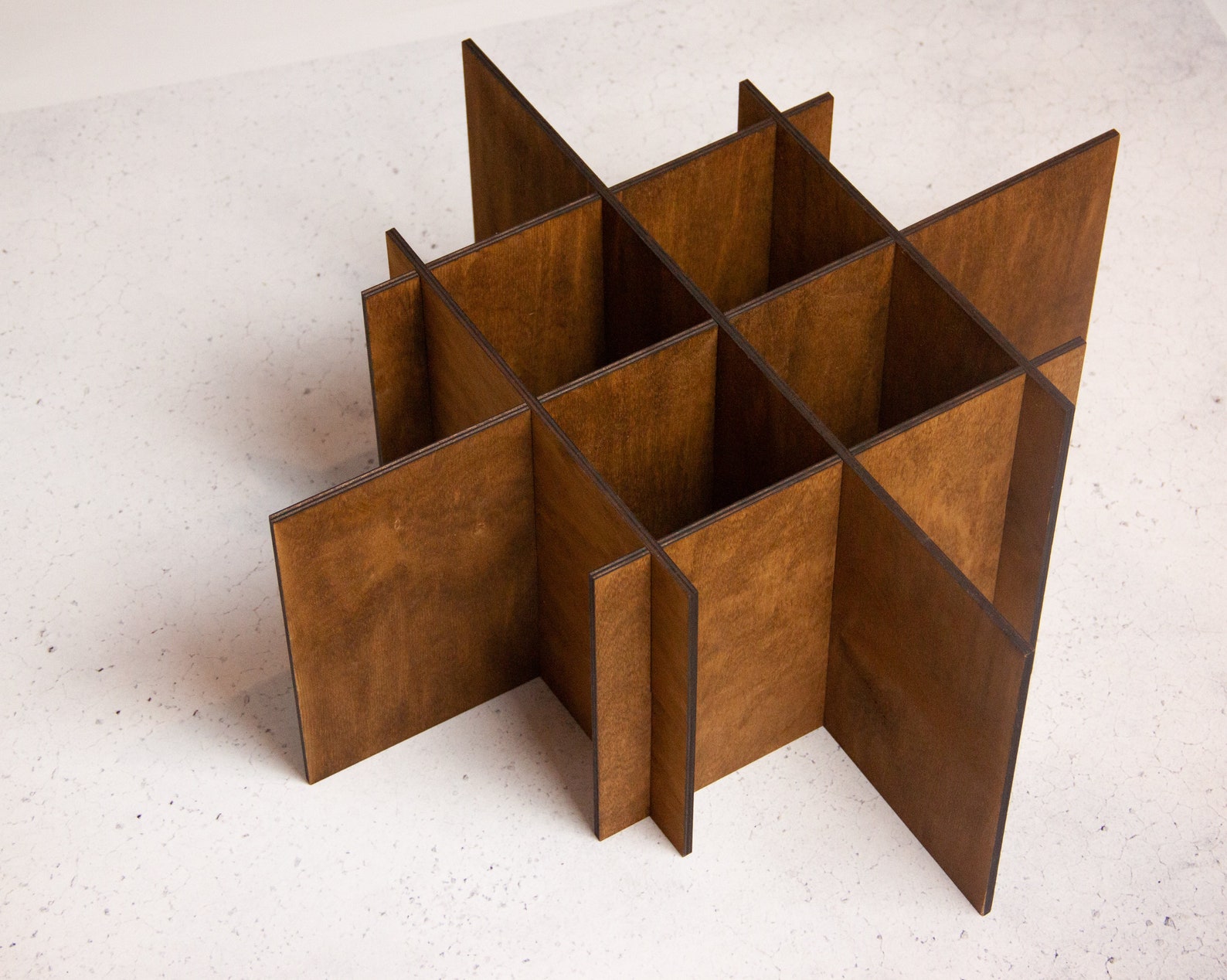 Rustic Wood Wine Rack, Wine Cube Storage, Countertop Wood, Countertop ...