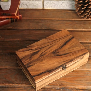 Wood Box,wood Box With Hinged Lid,wooden Box Groomsmen,monogram Wood ...