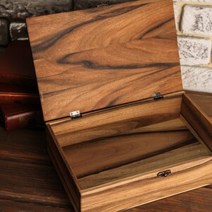 Wood Box,wood Box With Hinged Lid,wooden Box Groomsmen,monogram Wood ...