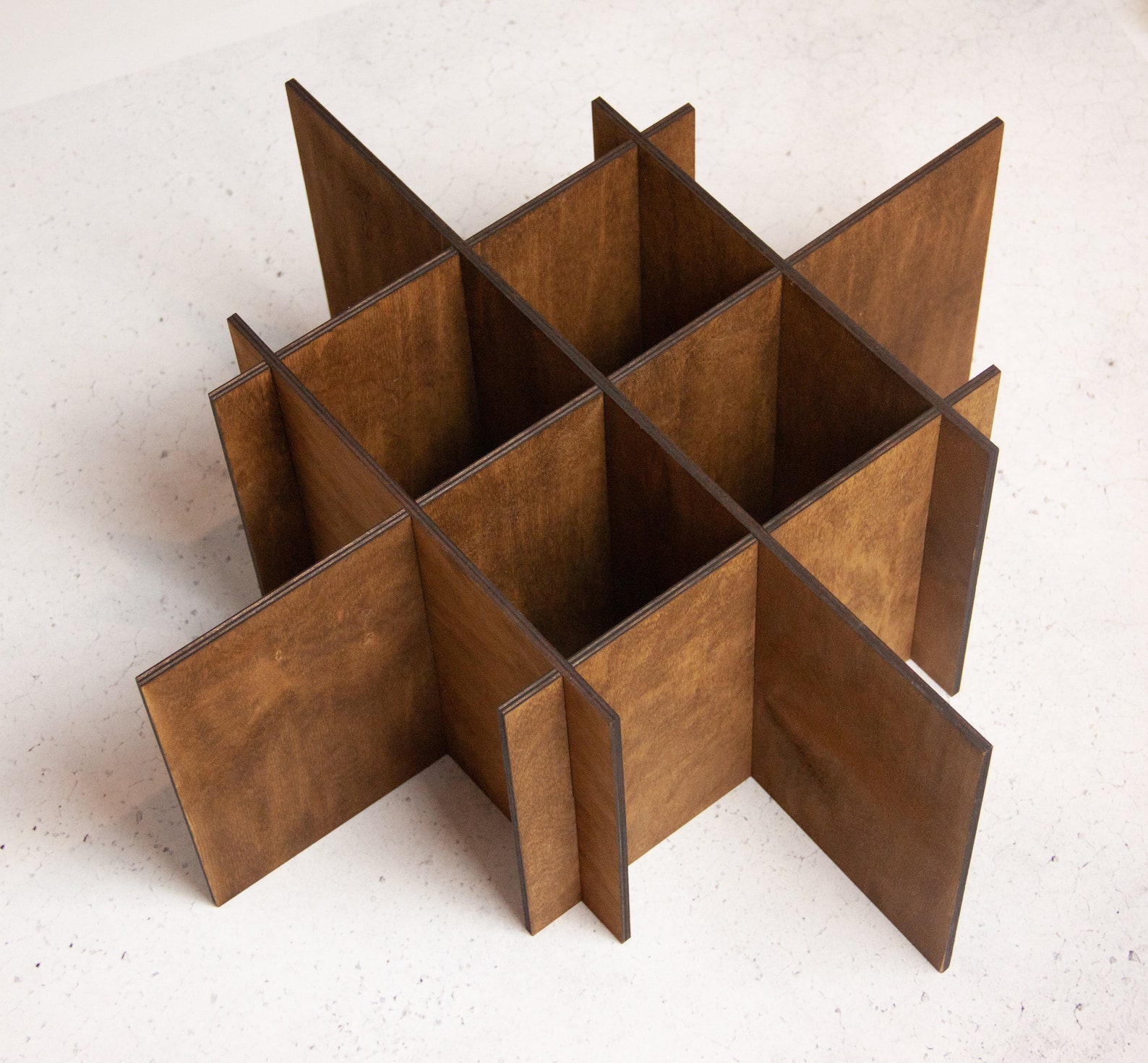 Rustic Wood Wine Rack, Wine Cube Storage, Countertop Wood, Countertop ...