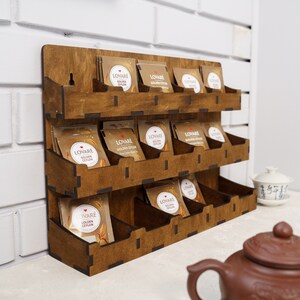 Wood Tea Bag Organizer, Tea Bag Organizer Box, Tea Holder Box, Tea Bag ...
