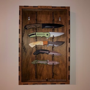 Knife Display Case, Personalized Knife Storage, Knife Display Holder ...