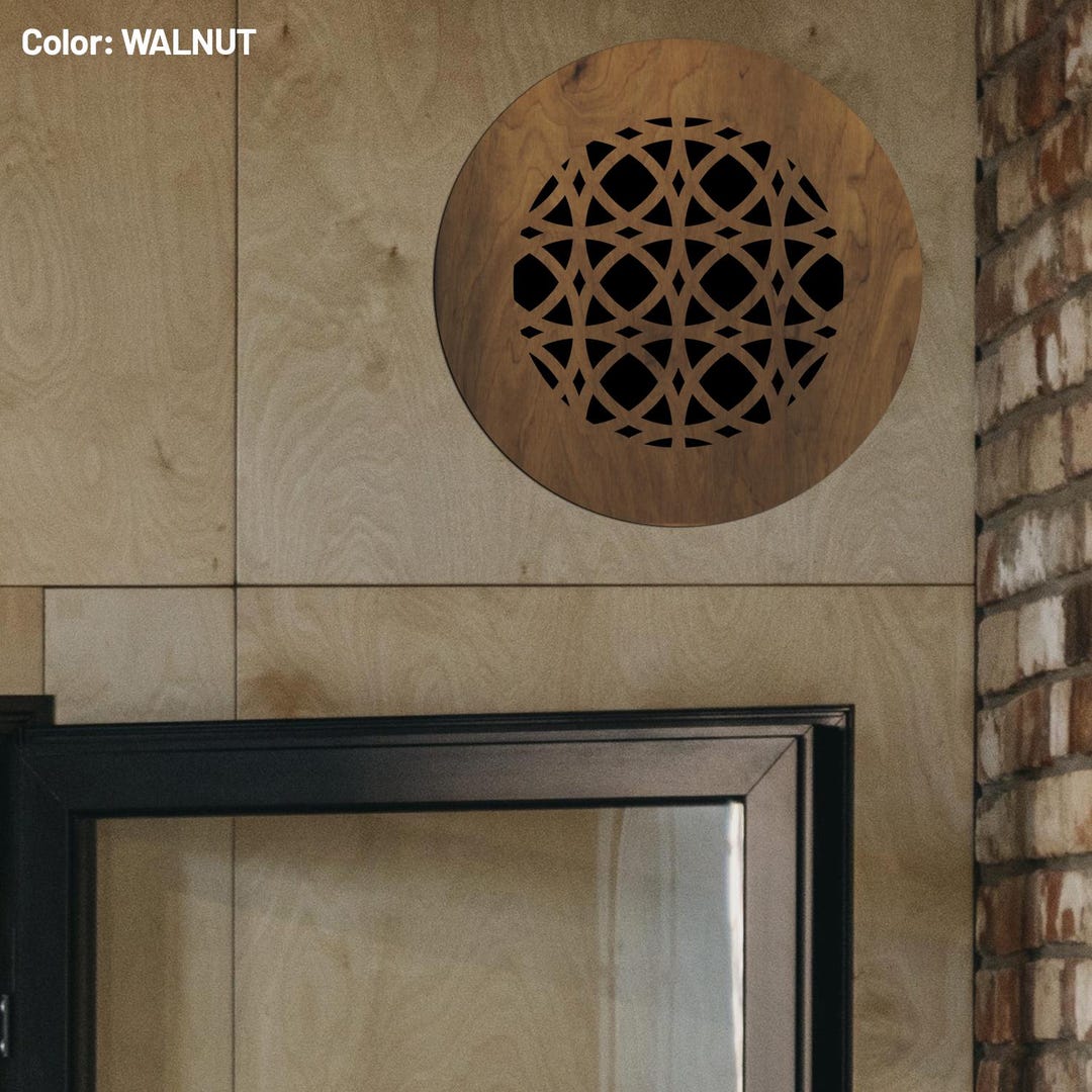 Round Vent Cover,custom Vent Cover,vent Cover Wood,decorative Vent ...