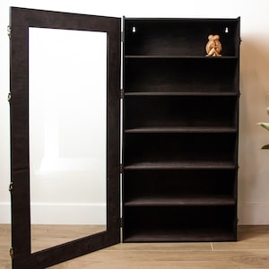 Display Case for Collectibles, Display Case for Figures, Wood Display ...