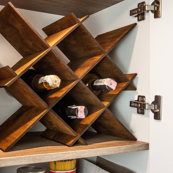 Free Standing Wood Wine Rack - Etsy