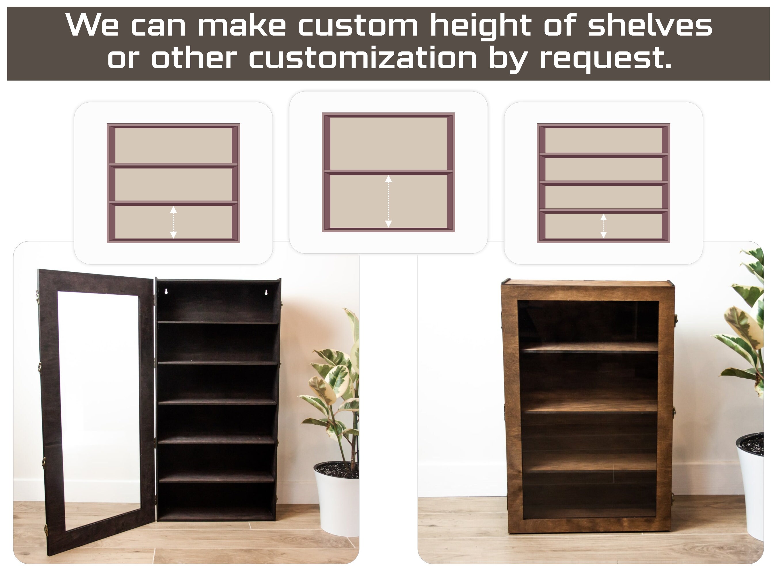 Wood Display Case for Wall Display Case for Collectibles - Etsy