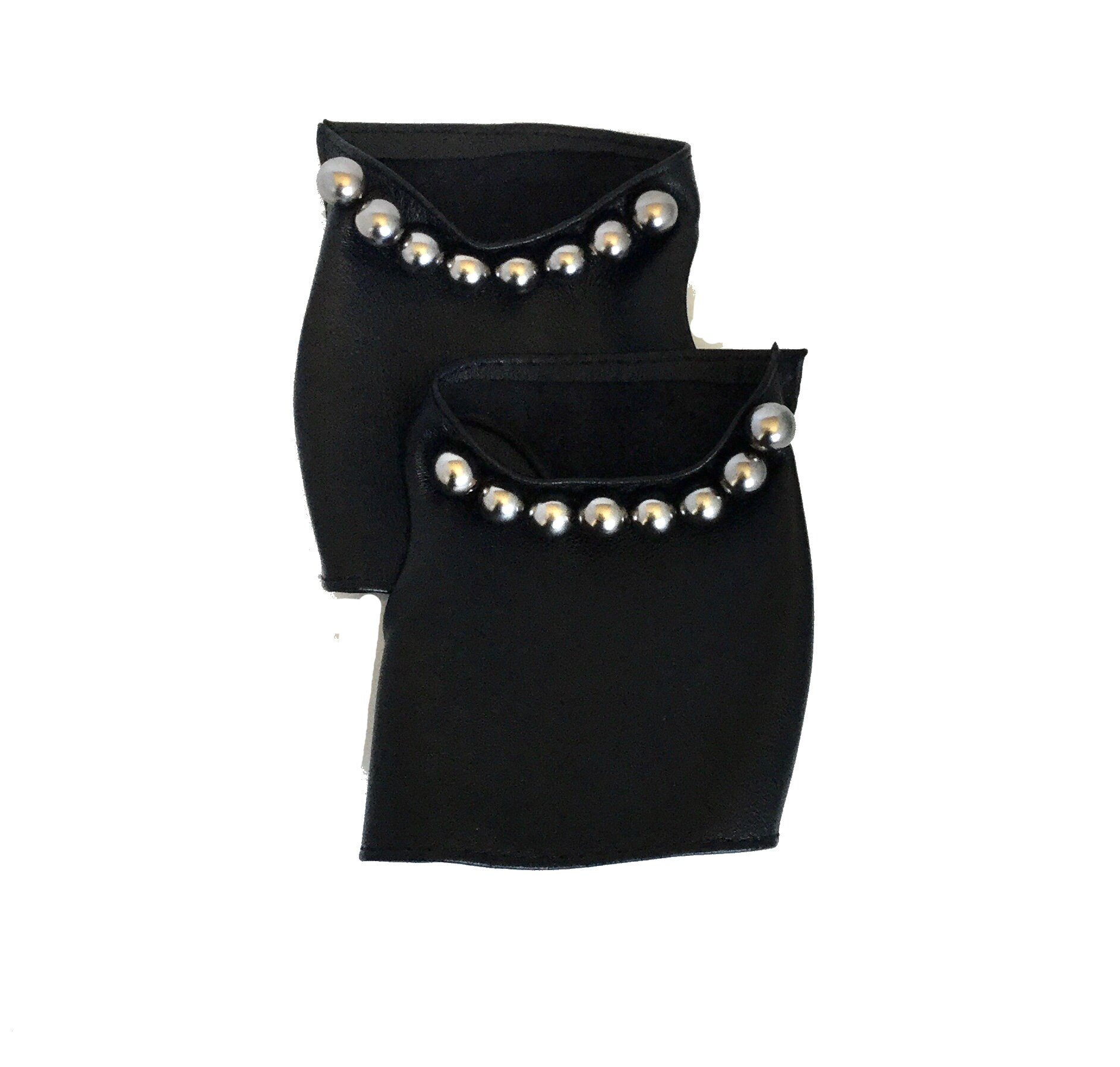 Romantic Leather Fingerless Gloves For Women With Gray Pearl Beads Bridesmaids T Etsy
