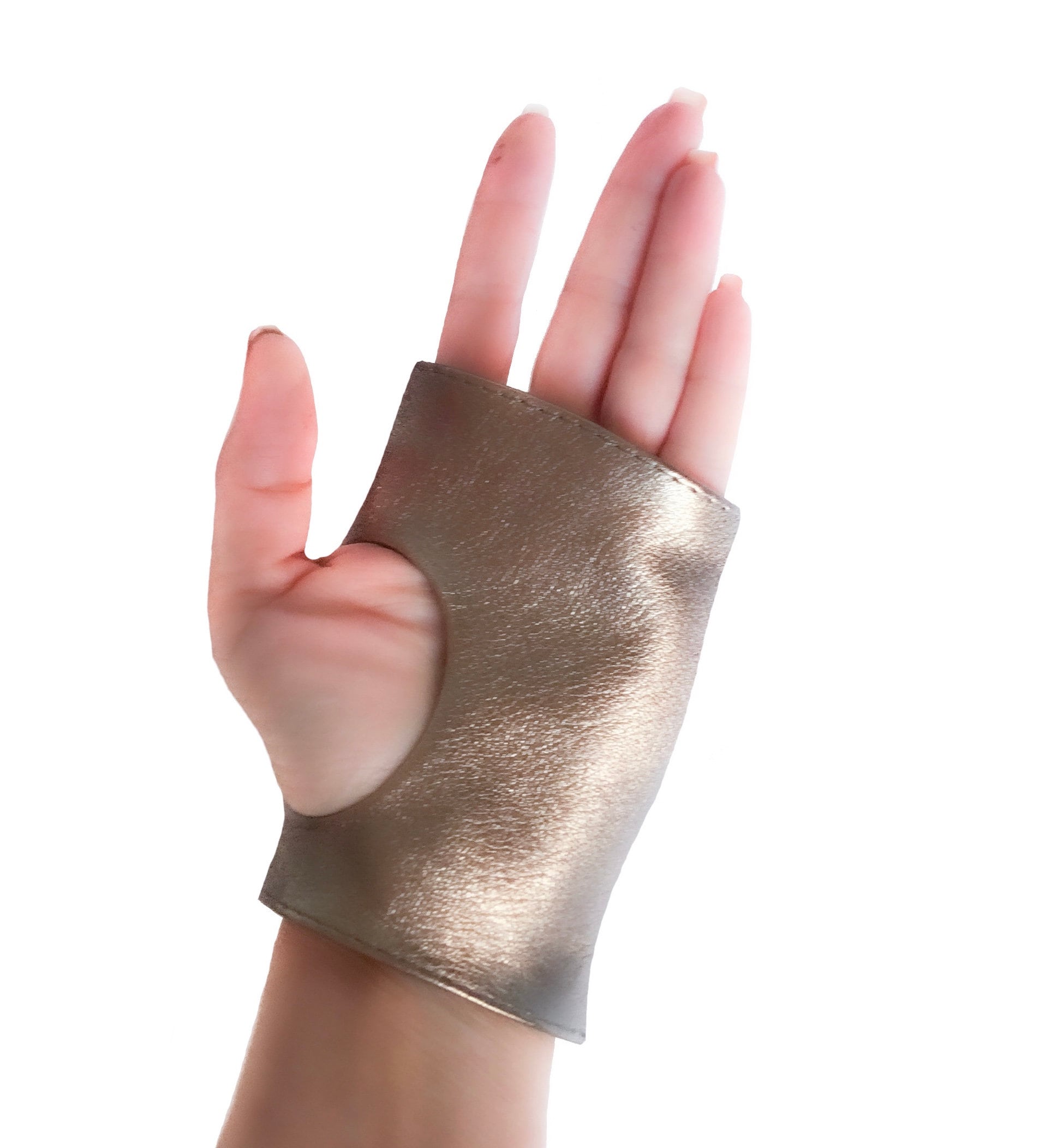 Silver Leather Gloves Fingerless for Women or Men - Etsy UK