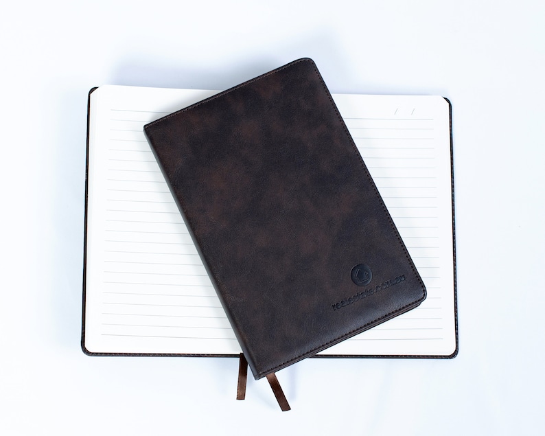 A5 Leather Notebook- Dark Brown - Etsy