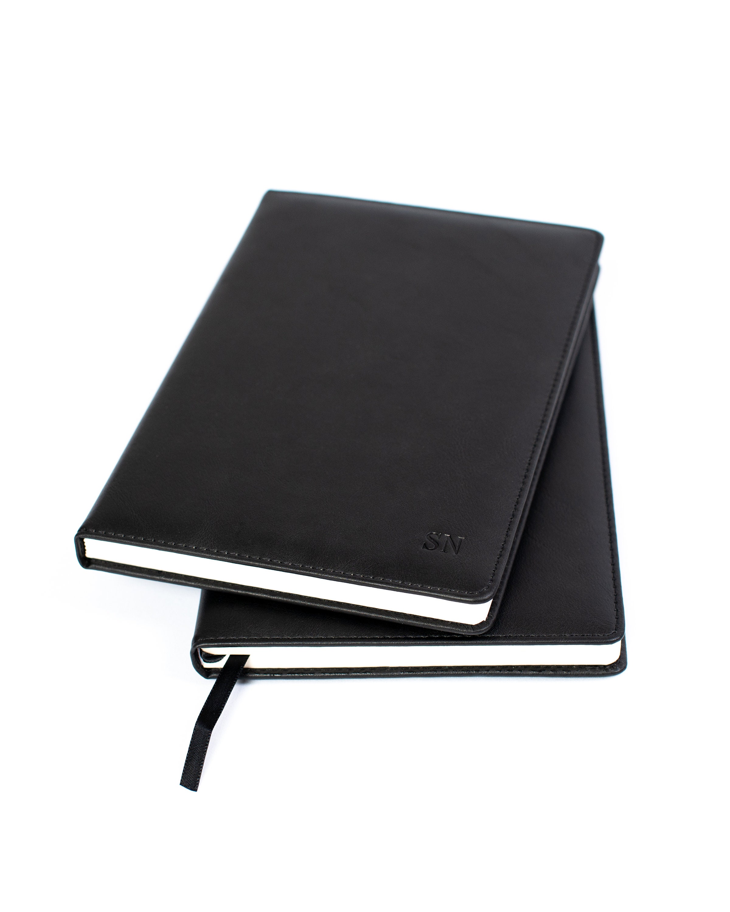 Black Personalised A5 Leather Notebook - Etsy