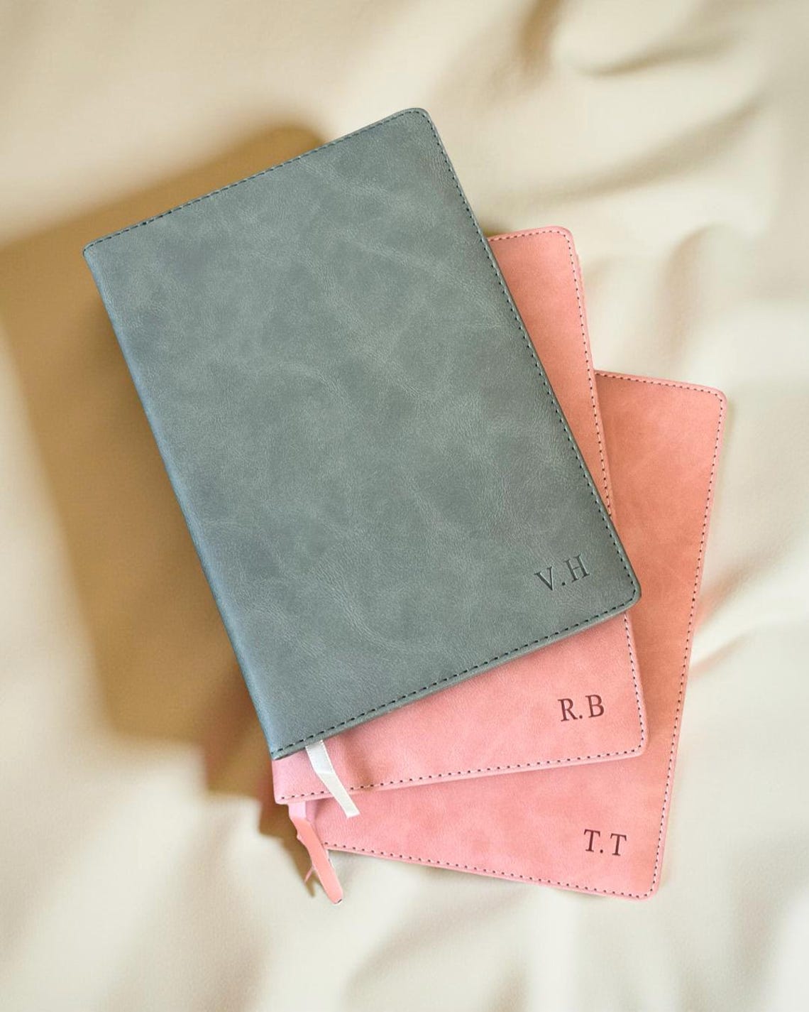 Personalised Navy A5 Leather Notebook - Etsy