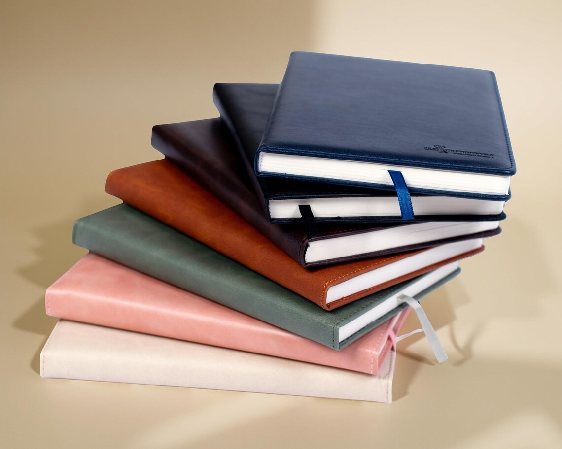 Personalised Navy A5 Leather Notebook - Etsy