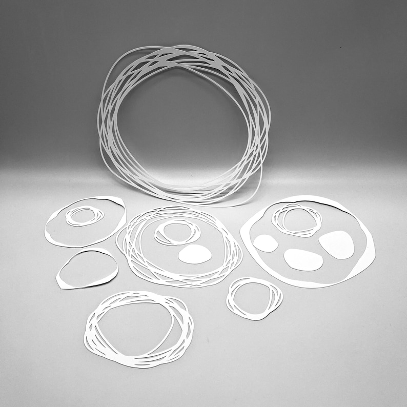 MASK | BIG Nested Circles Sets of 7 | Mixed Media | Ideal for Gel Plate ...