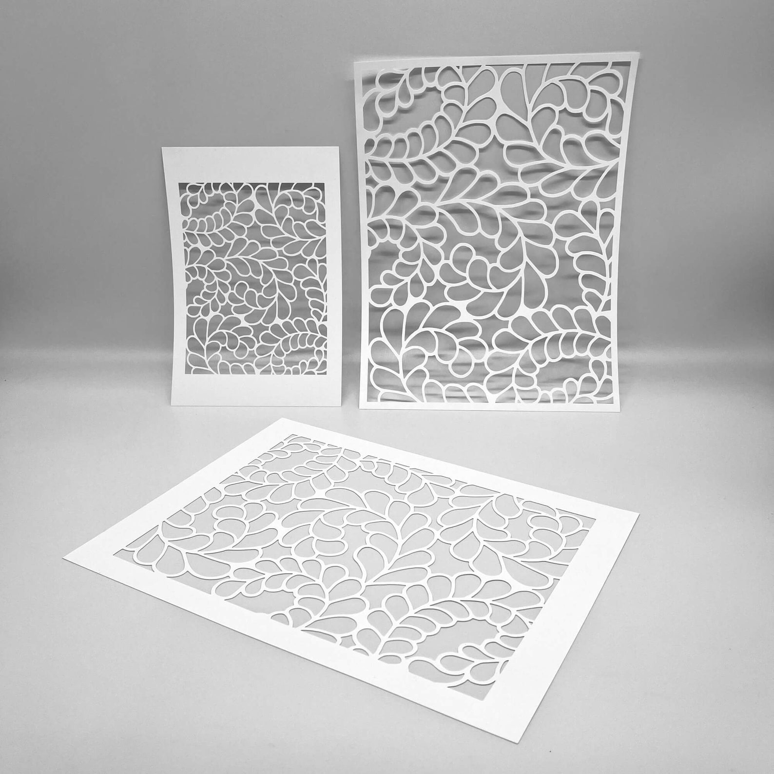 STENCIL | Fern Fronds | Mixed Media by RHONDA | Ideal for Gel Plate ...