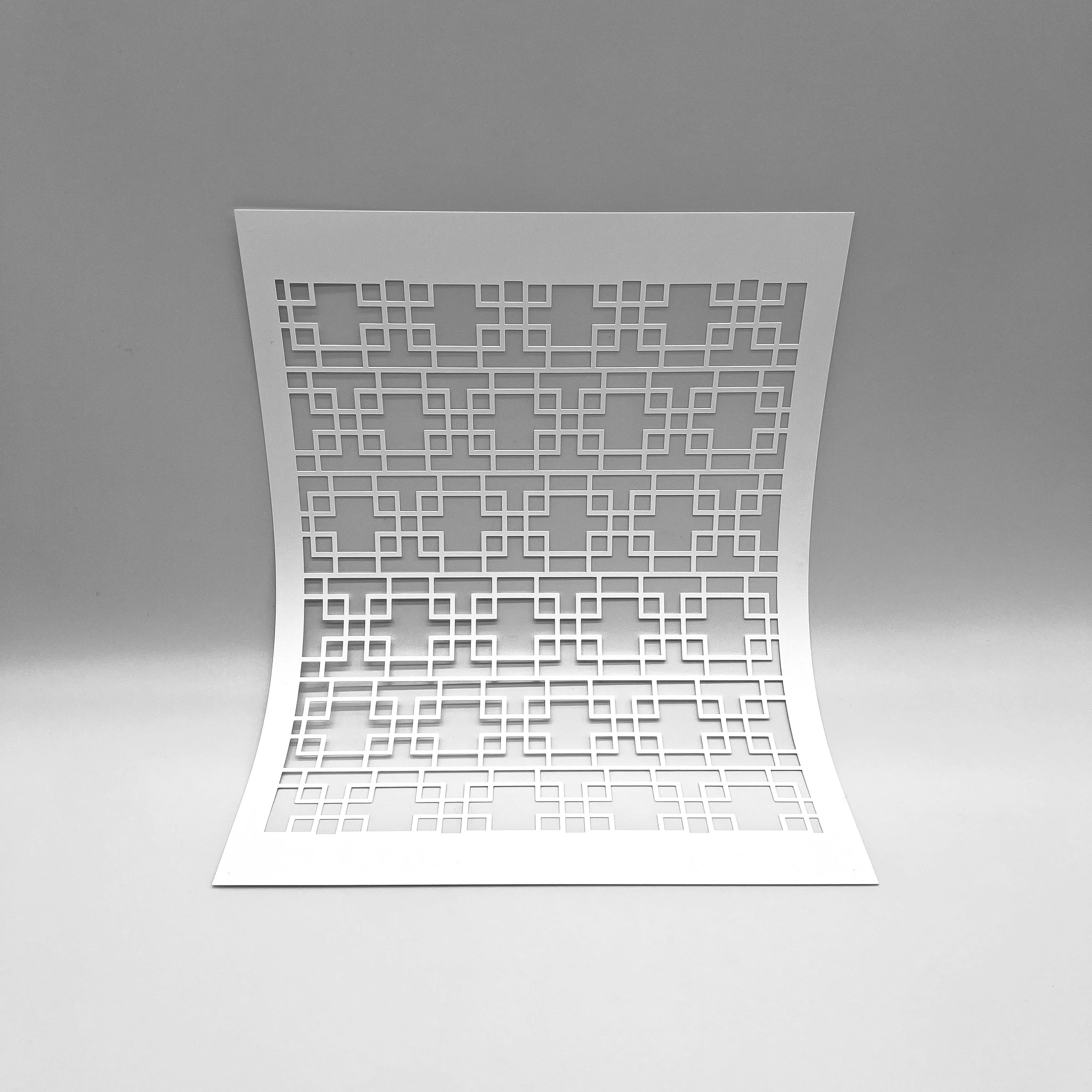 Craftsman Lattice Stencil | Mixed Media, Gel Plate Printing - Etsy